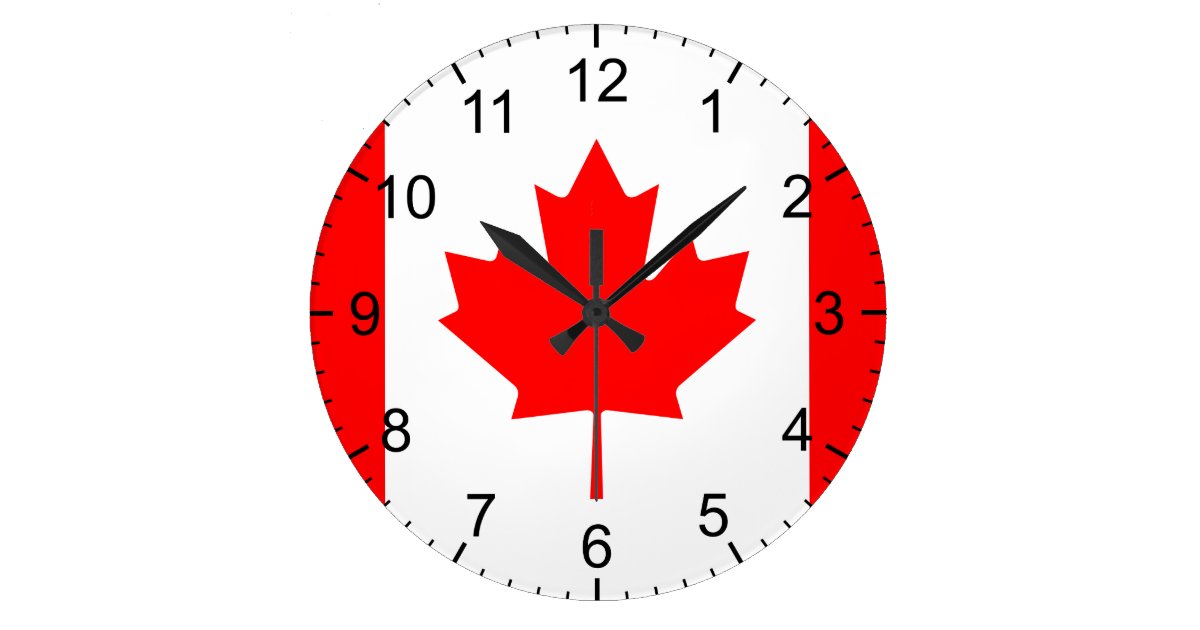 Canadian Flag Large Clock | Zazzle.com