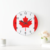 Canadian Flag Large Clock | Zazzle