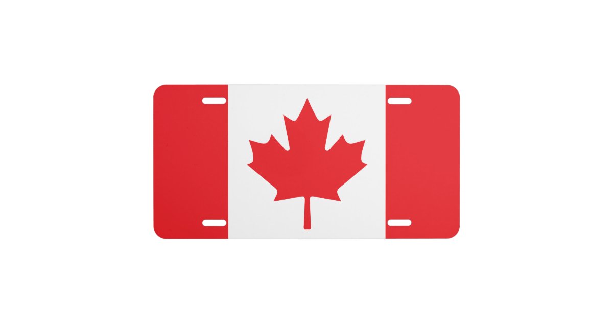 Canadian Flag License Plate | Zazzle