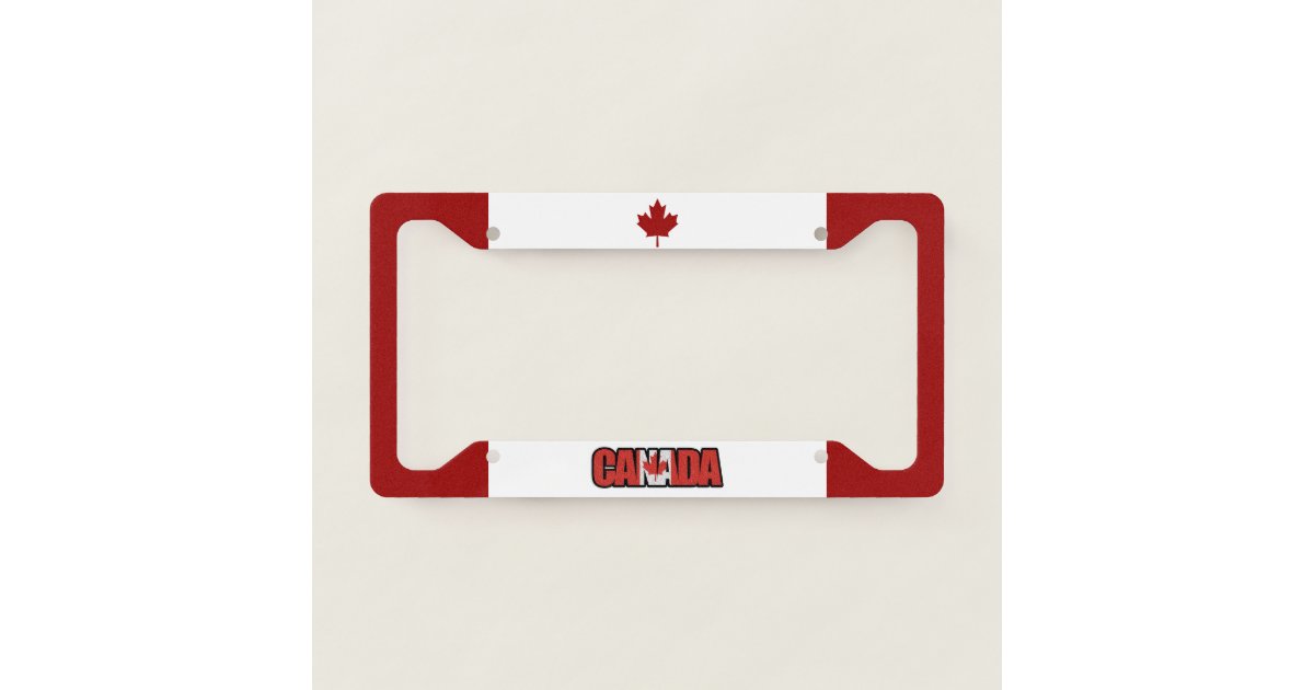 Canadian flag license plate frame | Zazzle
