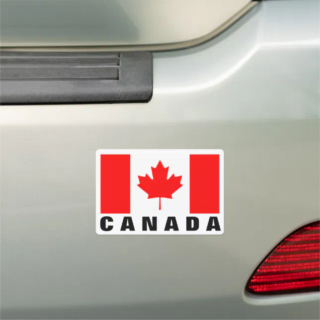 Canadian flag of Canada custom bumper Car Magnet | Zazzle