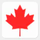 Canadian Flag of Canada Maple Leaf Square Sticker | Zazzle