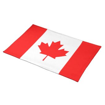 Canadian Flag of Canada Red Maple Leaf Placemat | Zazzle