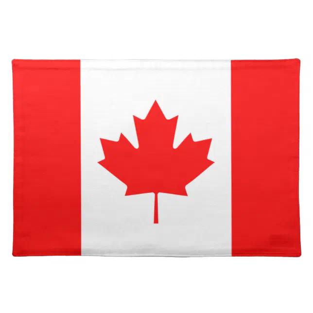 Canadian Flag of Canada Red Maple Leaf Placemat | Zazzle