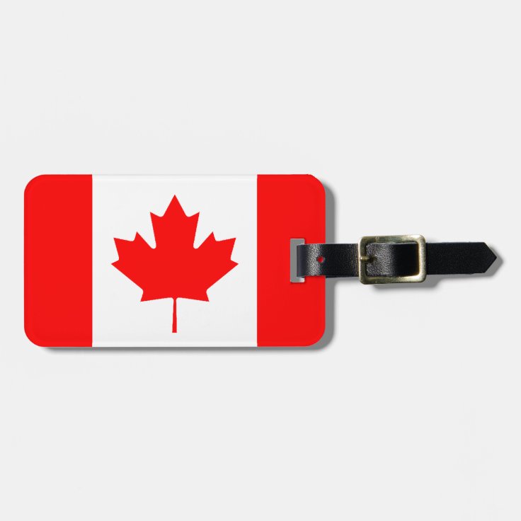 Canadian Flag Personalized Luggage Tag | Zazzle