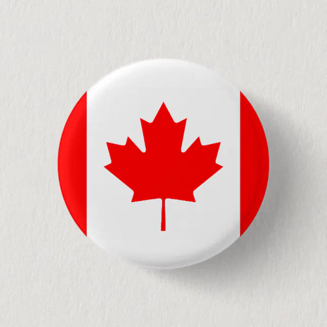 Canadian flag pinback buttons | Zazzle