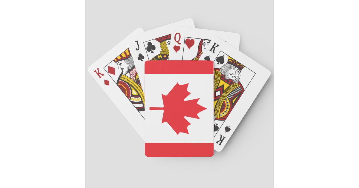 Canadian Flag Poker Cards | Zazzle