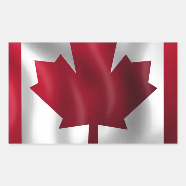 Canadian Flag Rectangular Sticker | Zazzle