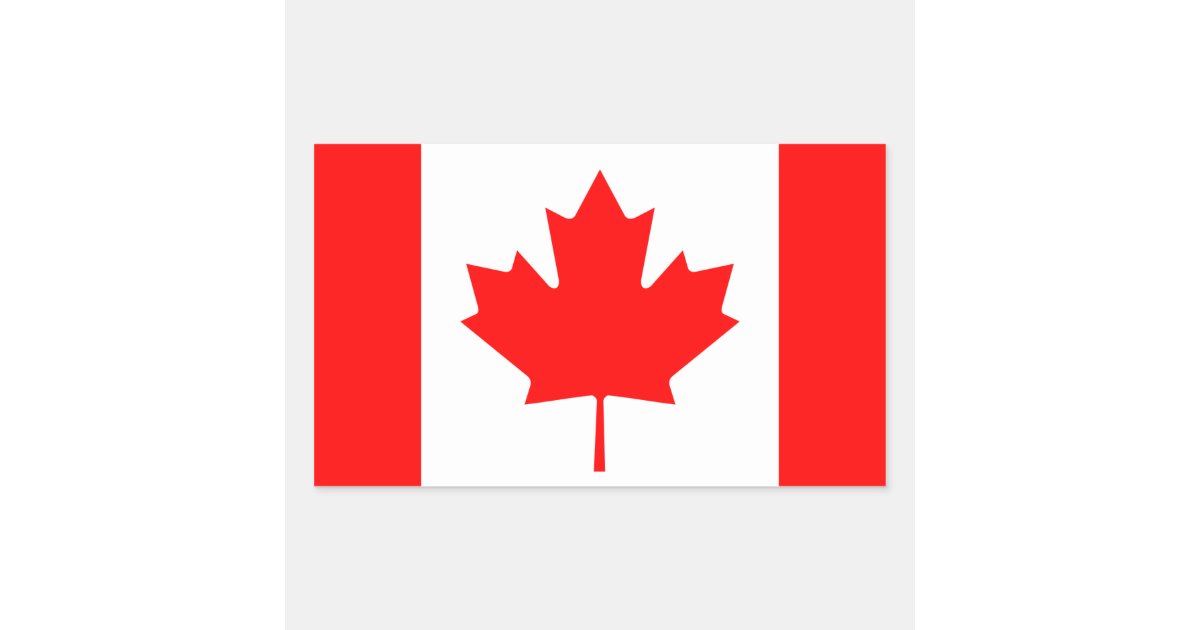 Canadian Flag Rectangular Sticker | Zazzle