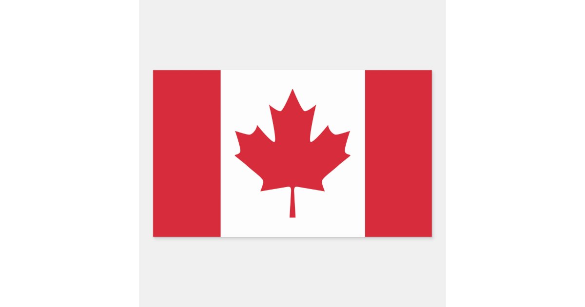 Canadian Flag Rectangular Sticker | Zazzle