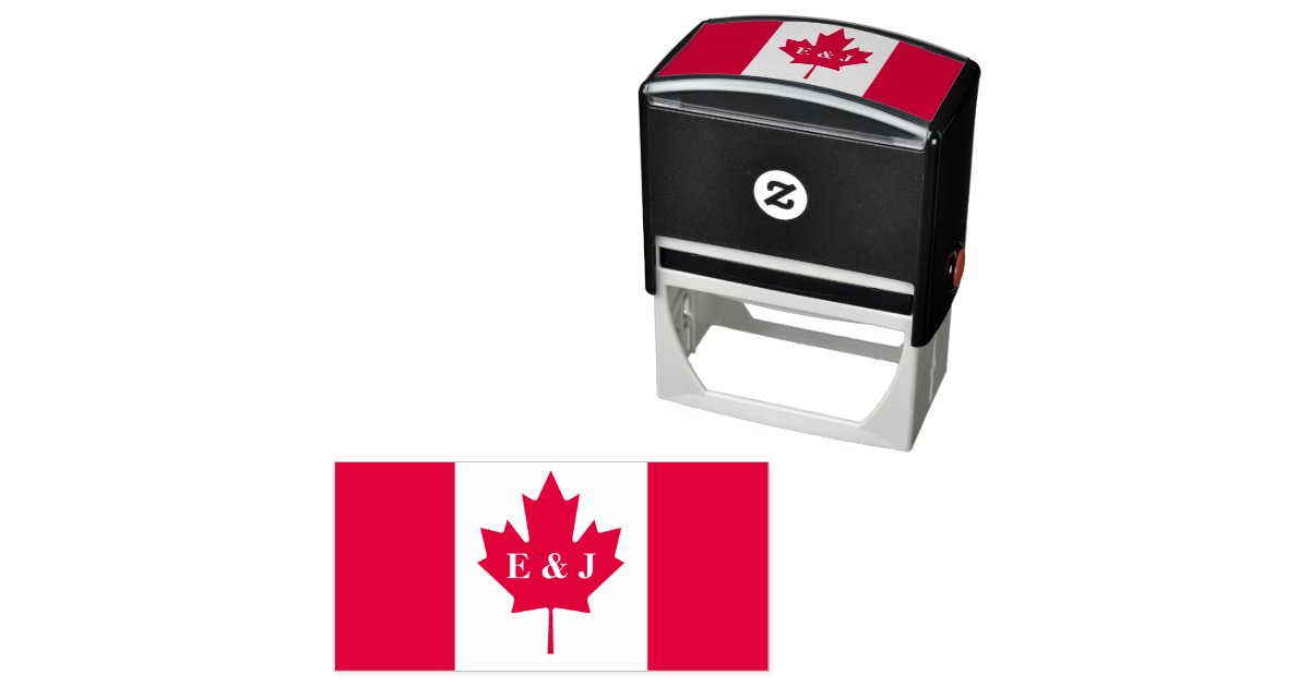Canadian Flag Self-inking Stamp | Zazzle
