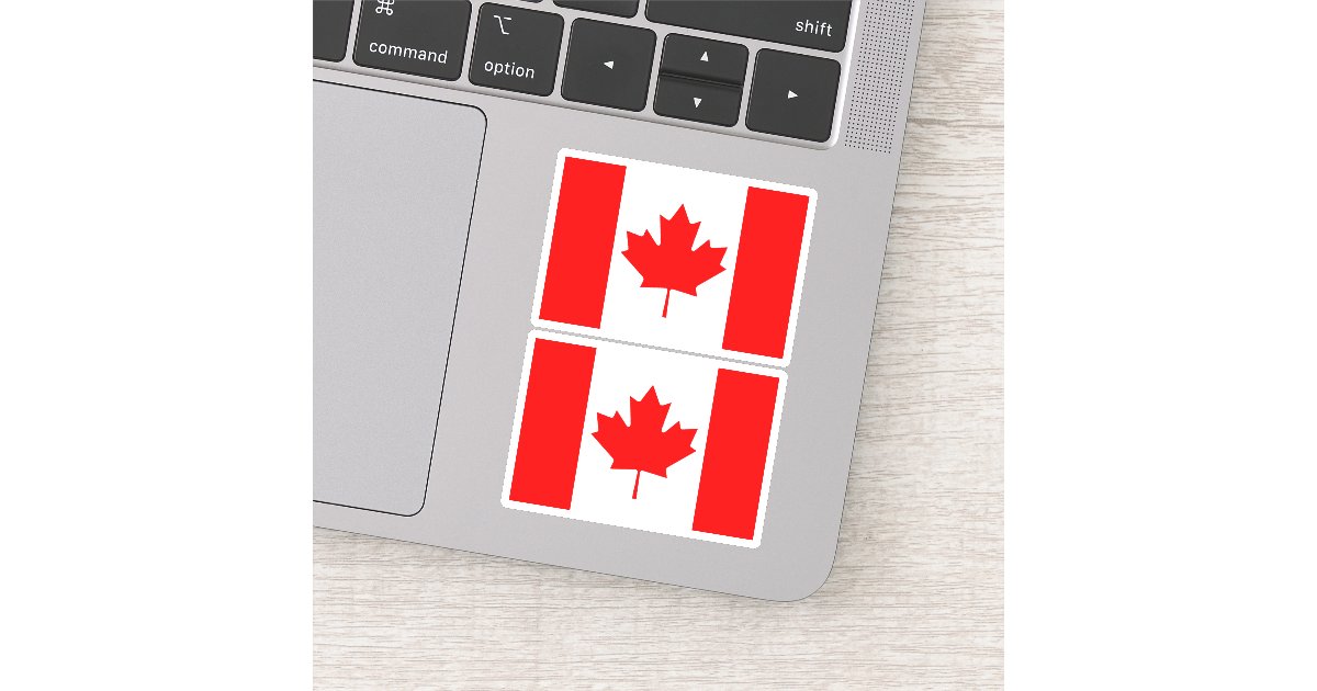 Canadian flag - set of two sticker | Zazzle