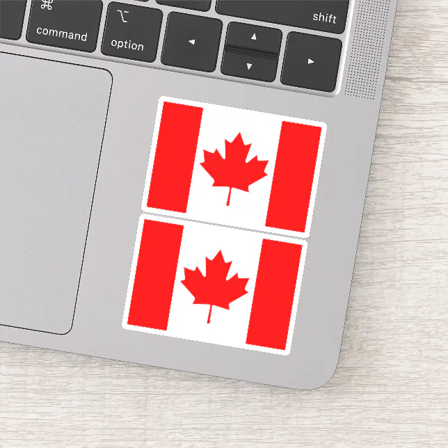 Canadian flag - set of two sticker | Zazzle