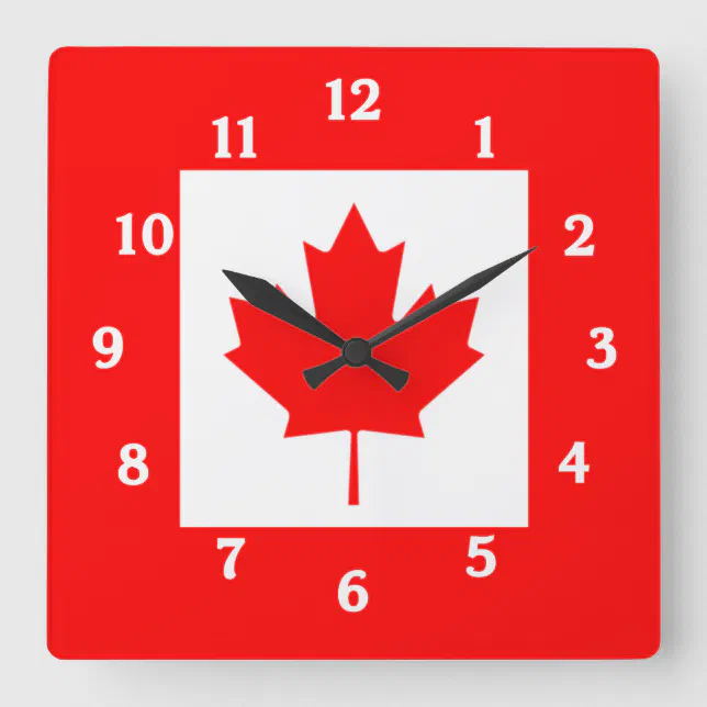 Canadian Flag Wall Clock | Zazzle