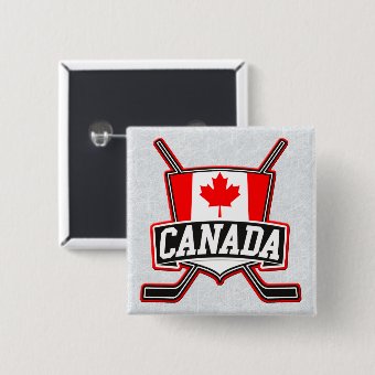 Canadian Hockey Logo Badge Pinback Button | Zazzle