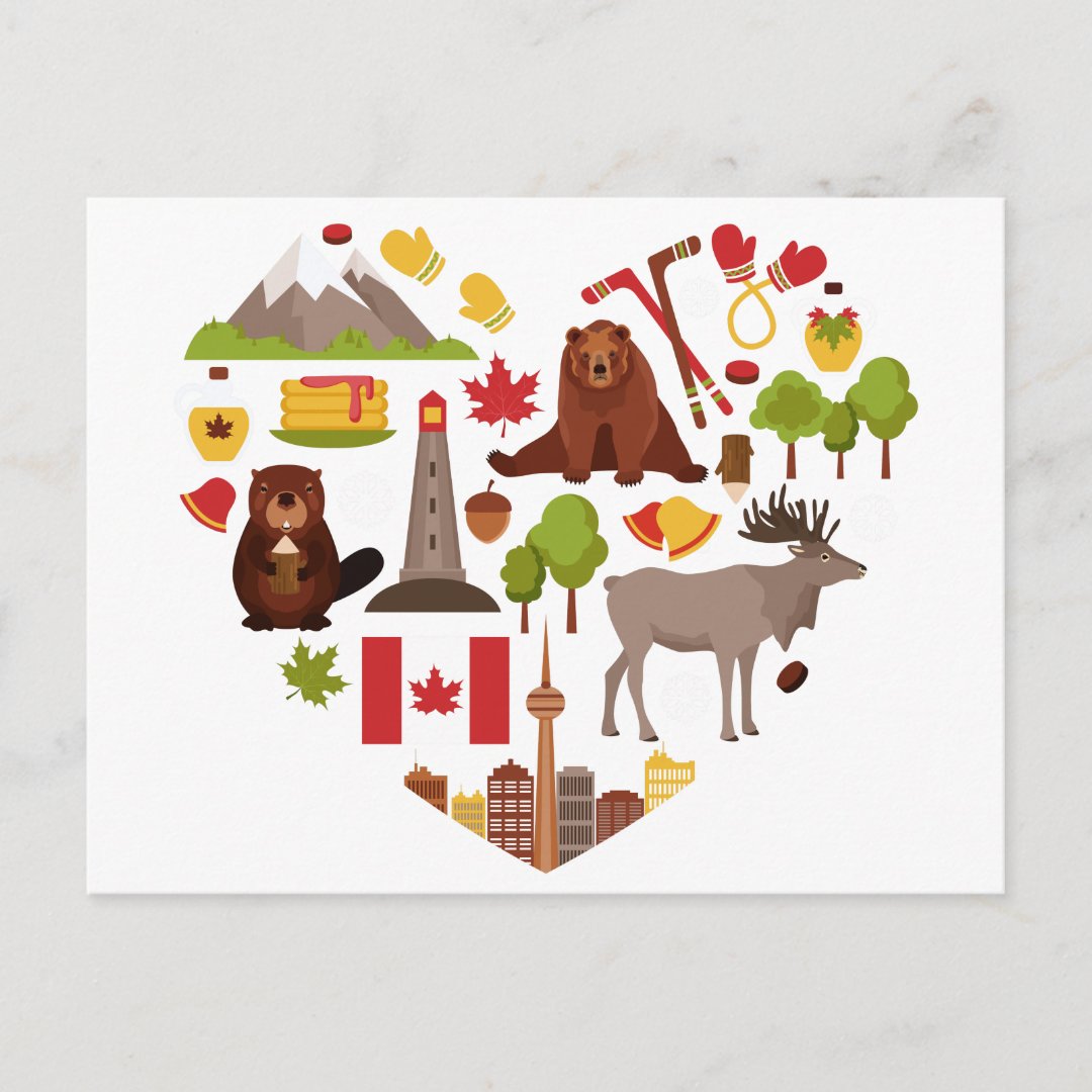 Canadian Love postcard | Zazzle