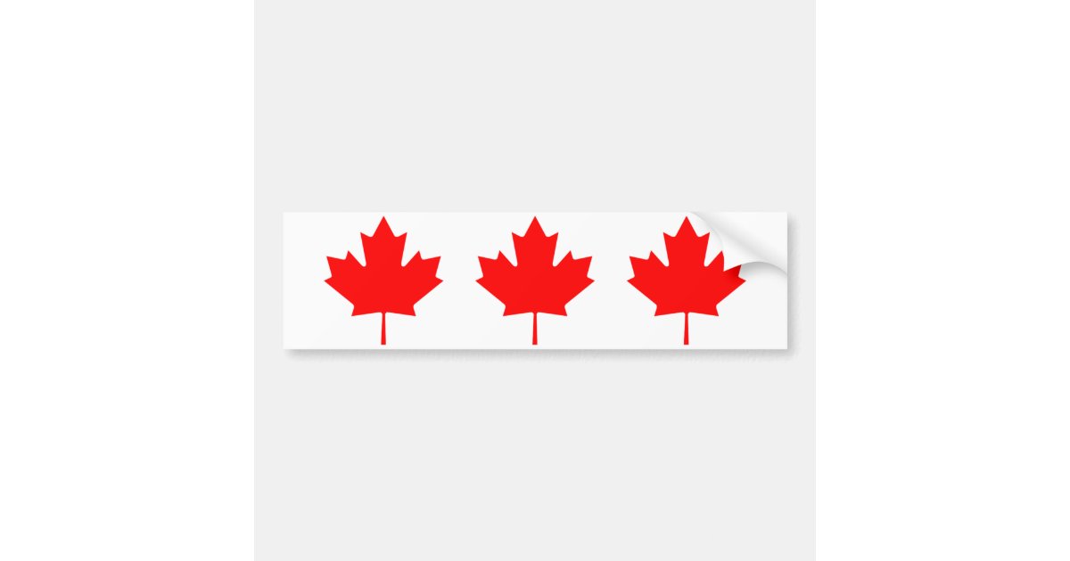 Canadian Maple Leaf Bumper Sticker | Zazzle