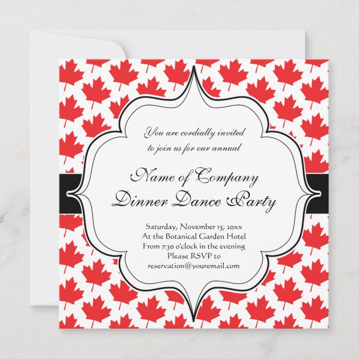 Canadian Maple Leaf Canada Day National Symbol Invitation | Zazzle.com