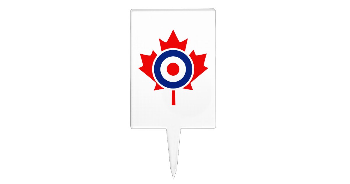 Canadian Maple Leaf Roundel Mod CANADA Cake Topper | Zazzle