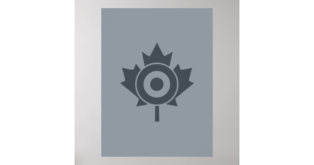 Canadian Maple Leaf Roundel Mod CANADA Poster | Zazzle