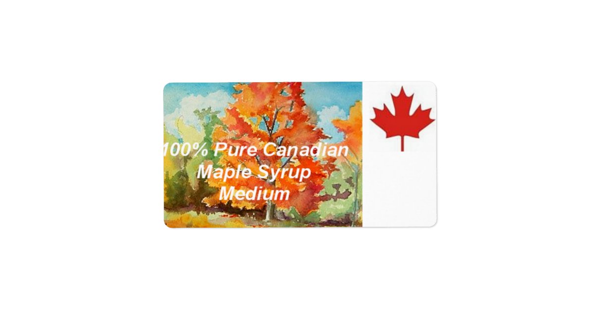 Canadian Maple Syrup Label | Zazzle