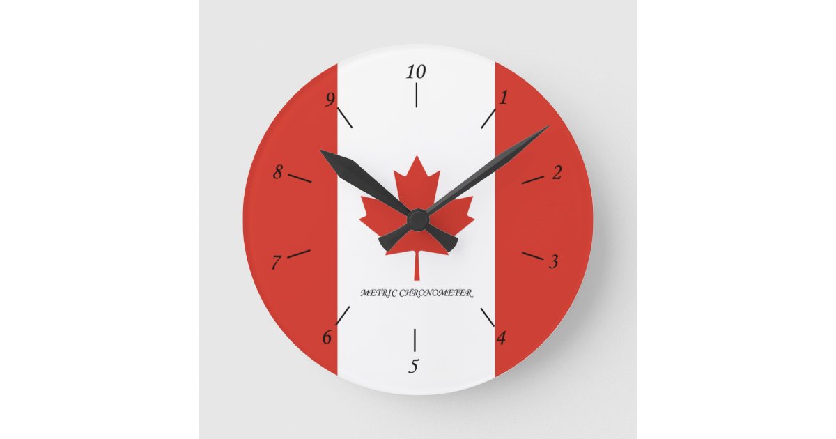 Canadian Metric Clock | Zazzle