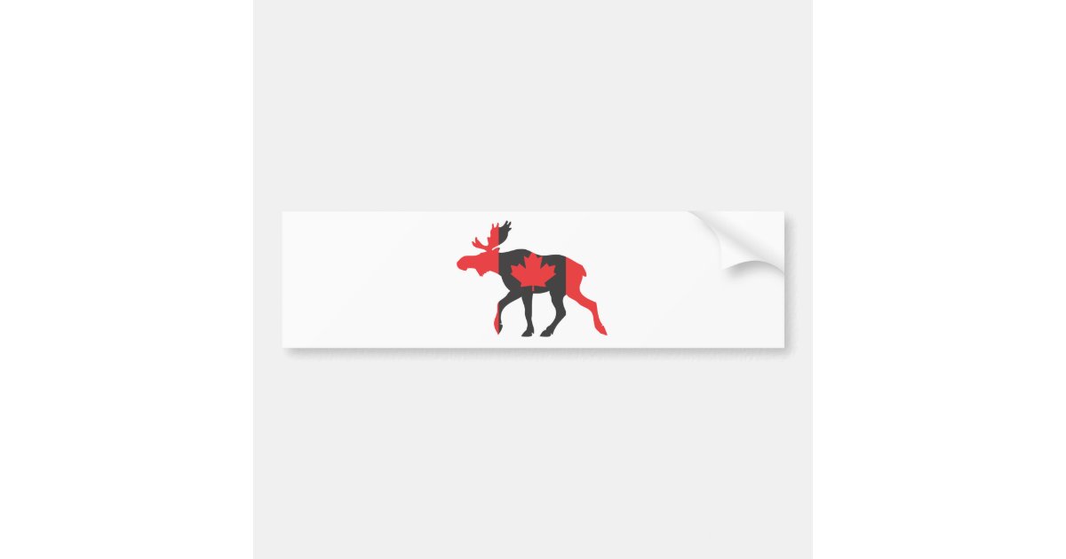 Canadian Moose Bumper Sticker | Zazzle