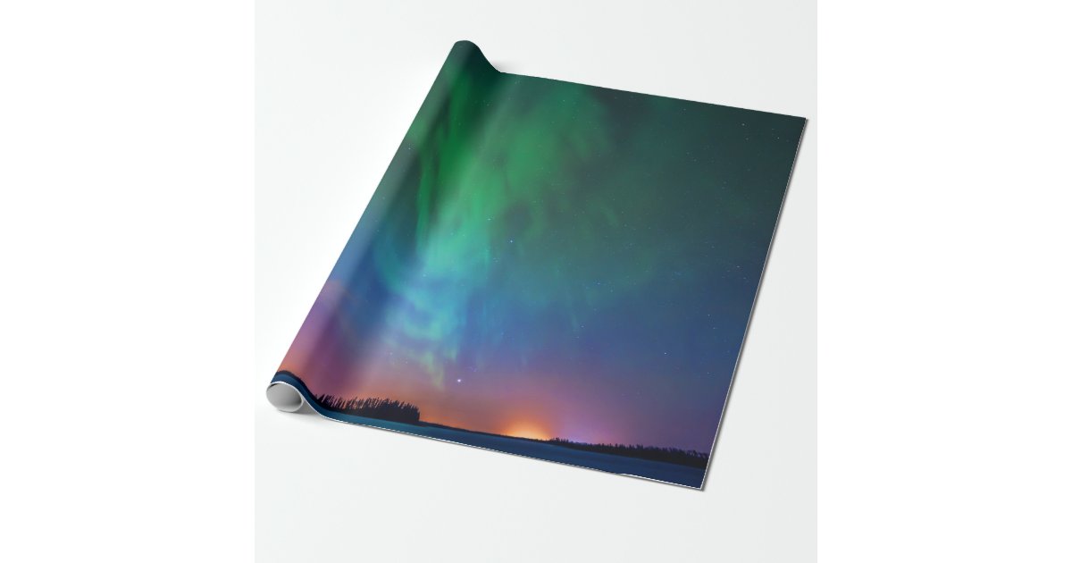 Canadian Northern Lights Wrapping Paper | Zazzle