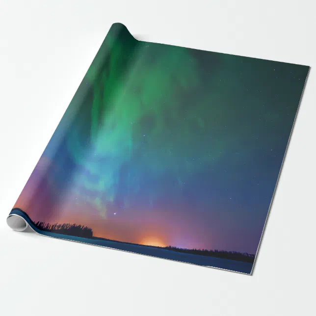 Canadian Northern Lights Wrapping Paper | Zazzle