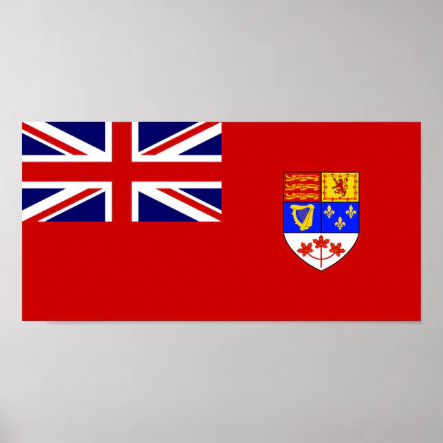 Canadian Red Ensign flag Poster | Zazzle
