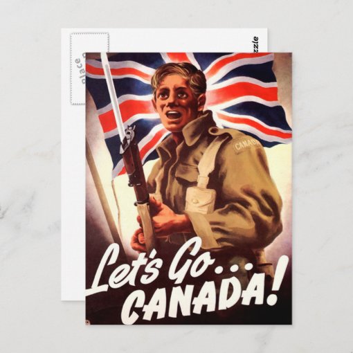 Canadian War Propaganda Postcard | Zazzle