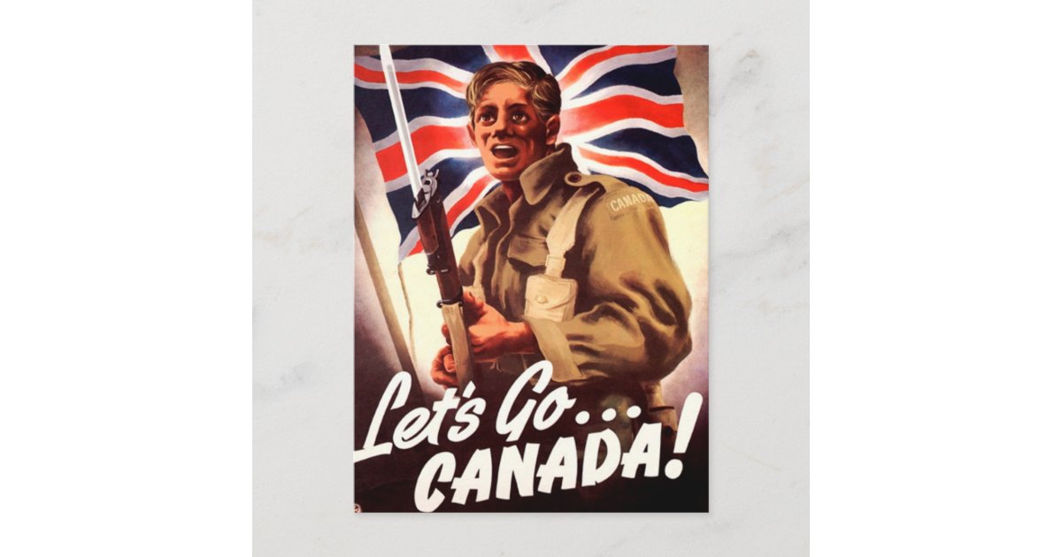 Canadian War Propaganda Postcard | Zazzle