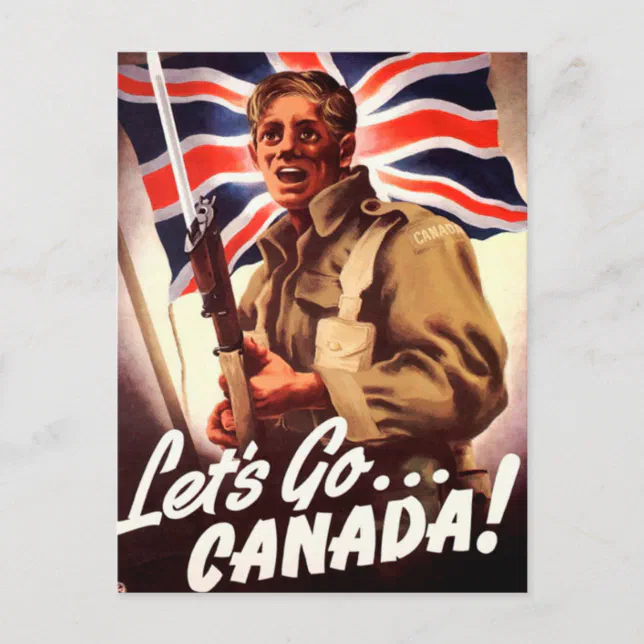 Canadian War Propaganda Postcard | Zazzle