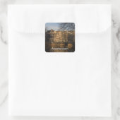 Canal houses square sticker | Zazzle