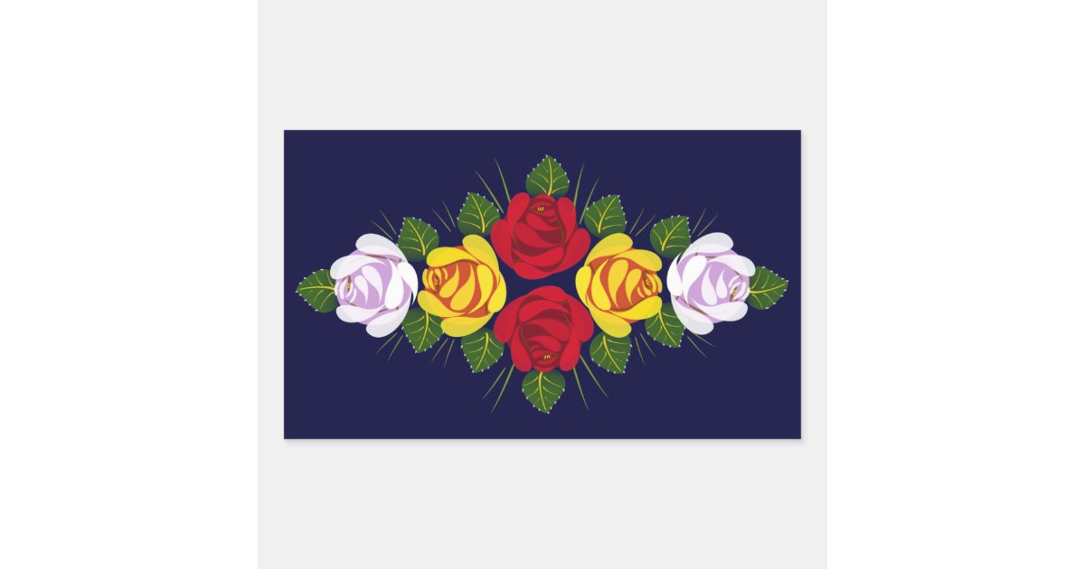 Canal roses rectangular sticker | Zazzle
