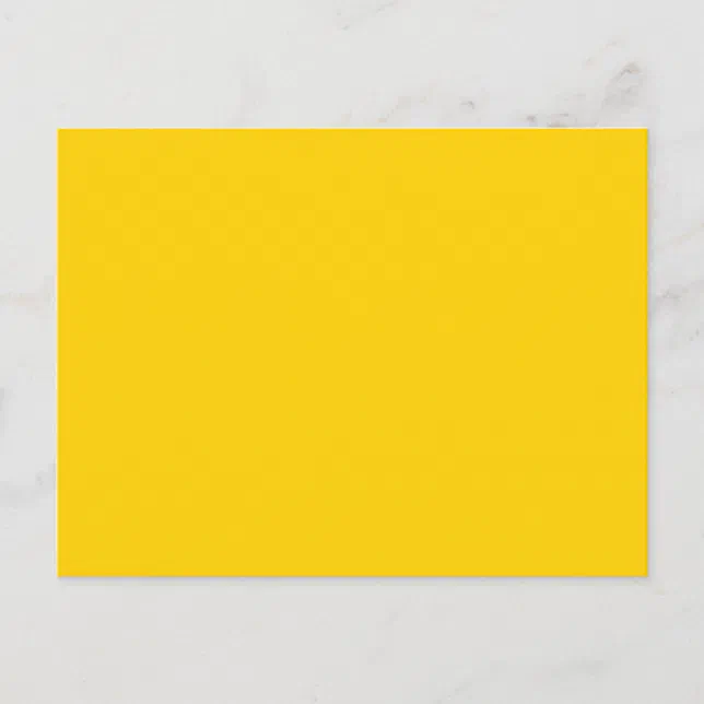 Canary Yellow Plain Color. Customizable Background Postcard | Zazzle