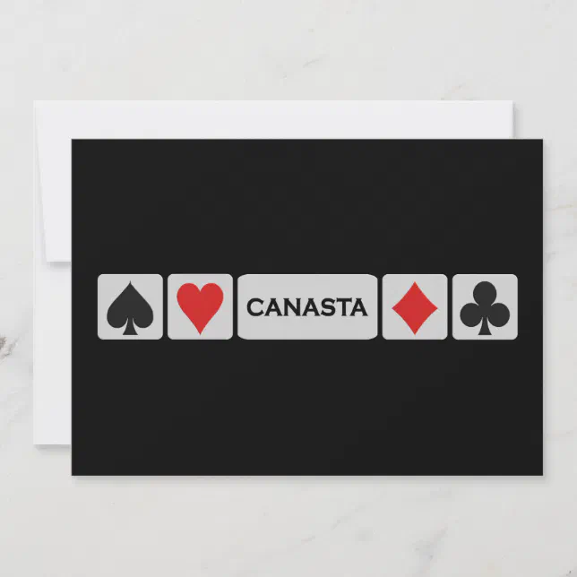 Canasta invitation - customize | Zazzle