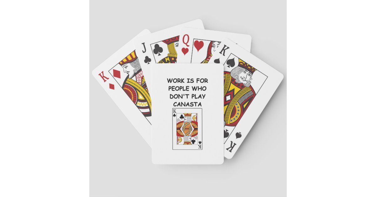 canasta joke 7 poker cards | Zazzle