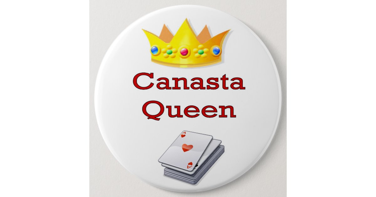 Canasta Queen 3 Pinback Button | Zazzle