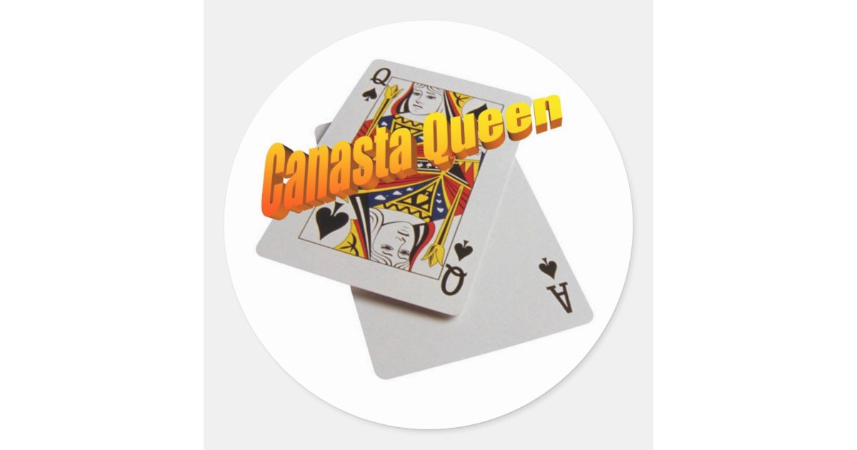 Canasta Queen Sticker | Zazzle