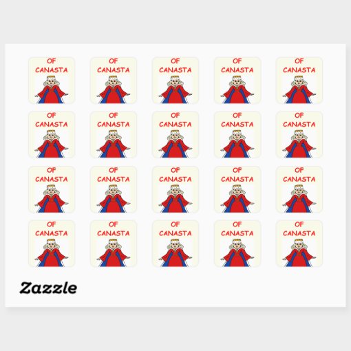 canasta square sticker | Zazzle