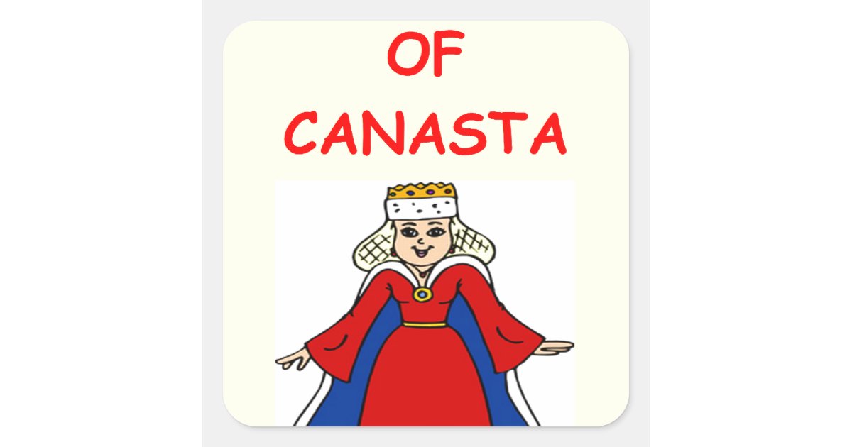 canasta square sticker | Zazzle