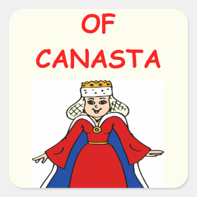 canasta square sticker | Zazzle