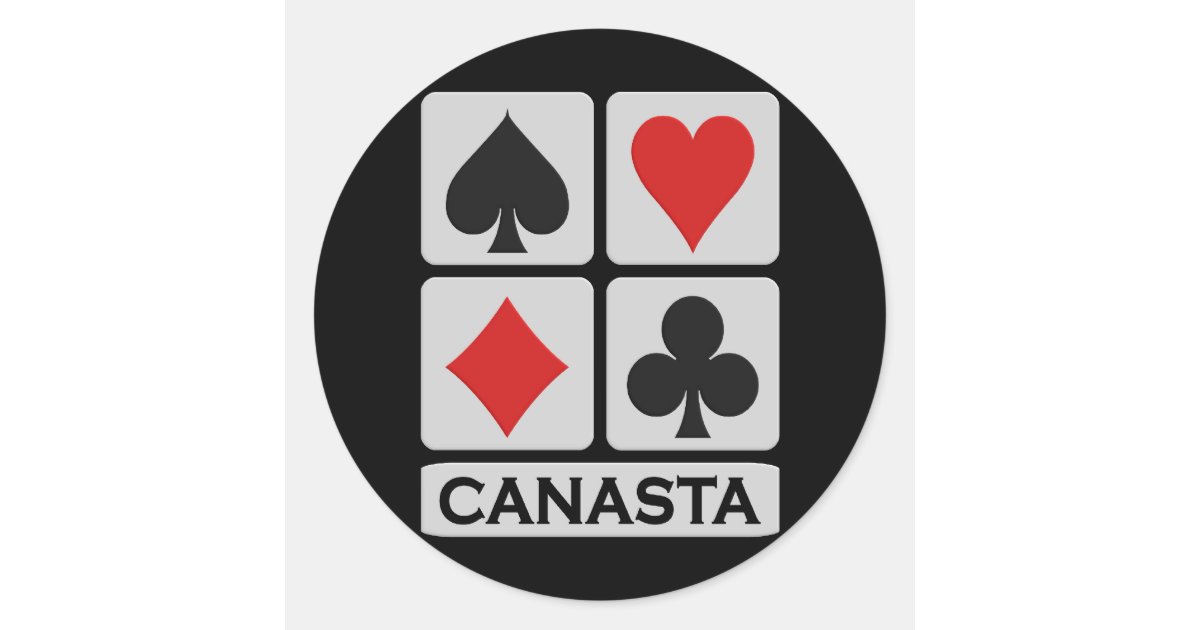 Canasta stickers | Zazzle