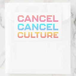 Cancel Cancel Culture Meme Custom Background Color Rectangular Sticker ...