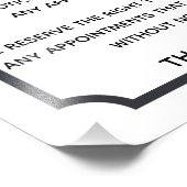 Cancelation policy poster for salon or spa | Zazzle