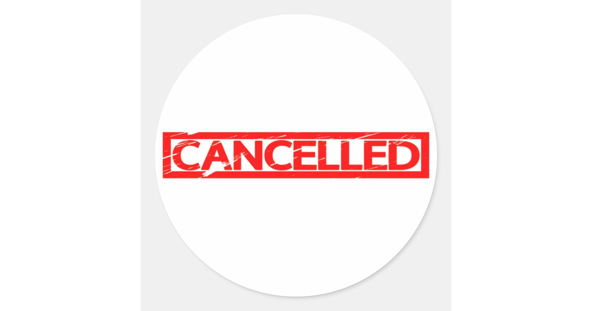 Cancelled Stamp Classic Round Sticker | Zazzle