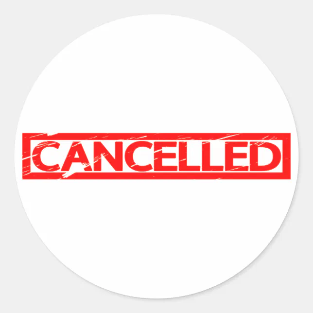 Cancelled Stamp Classic Round Sticker | Zazzle