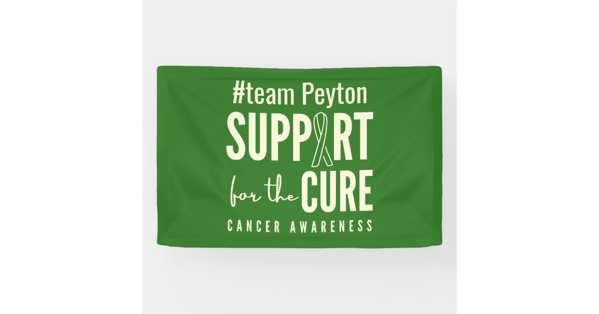 cancer awareness custom #team name Banner Sign | Zazzle