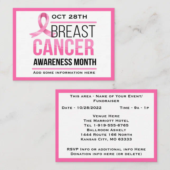 Cancer Awareness Event Invitation | Zazzle